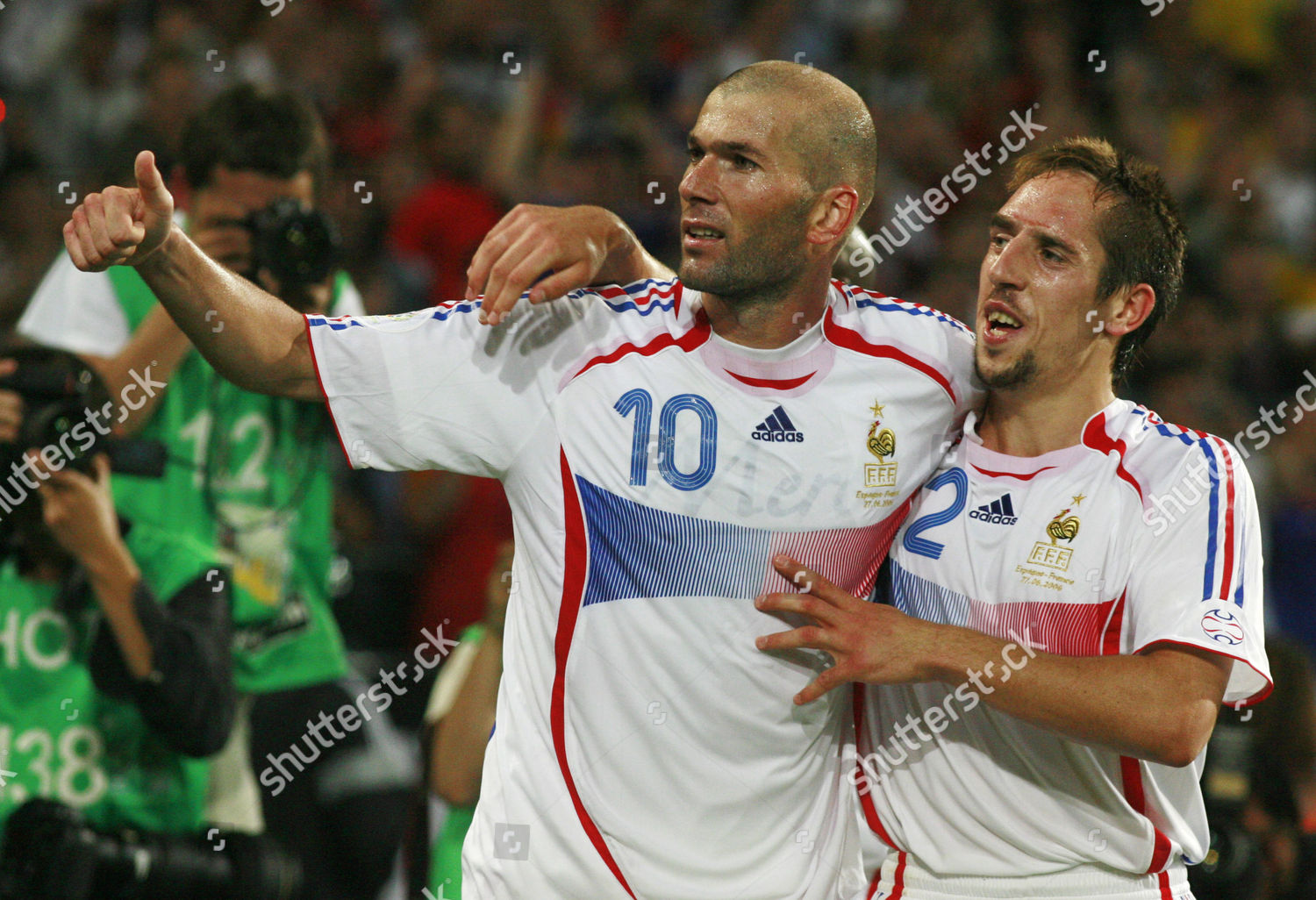Zinedine Zidane France Celebrates After Scoring Editorial Stock Photo ...