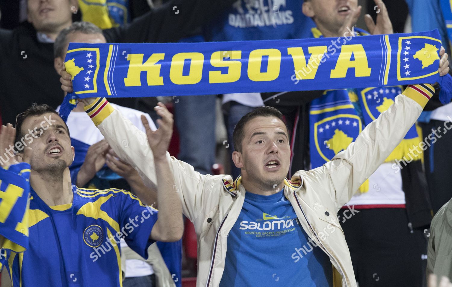 Kosovo Fans Cheer Prior Fifa World Editorial Stock Photo - Stock Image ...