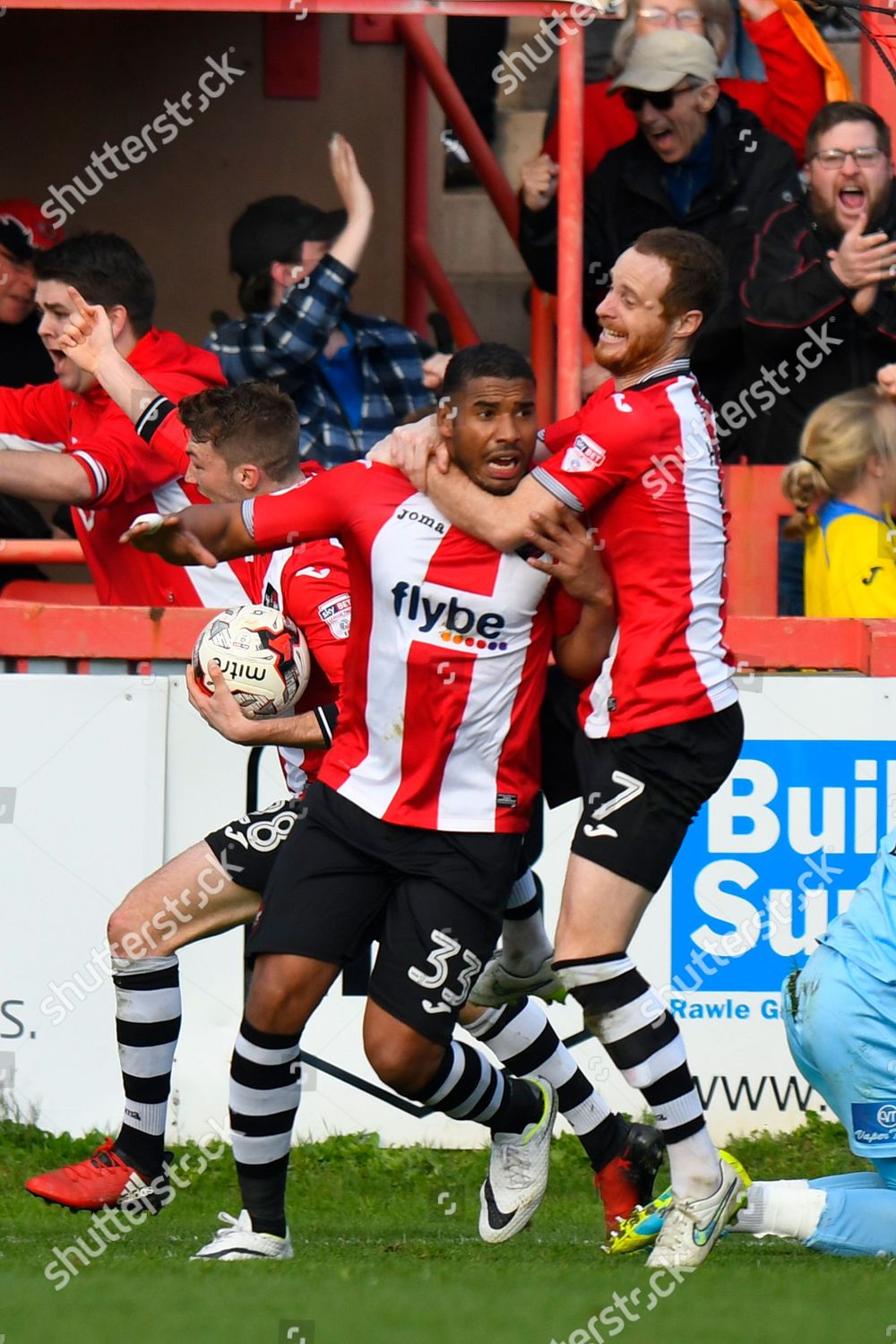 Reuben Reid 33 Exeter City Celebrates Editorial Stock Photo - Stock ...