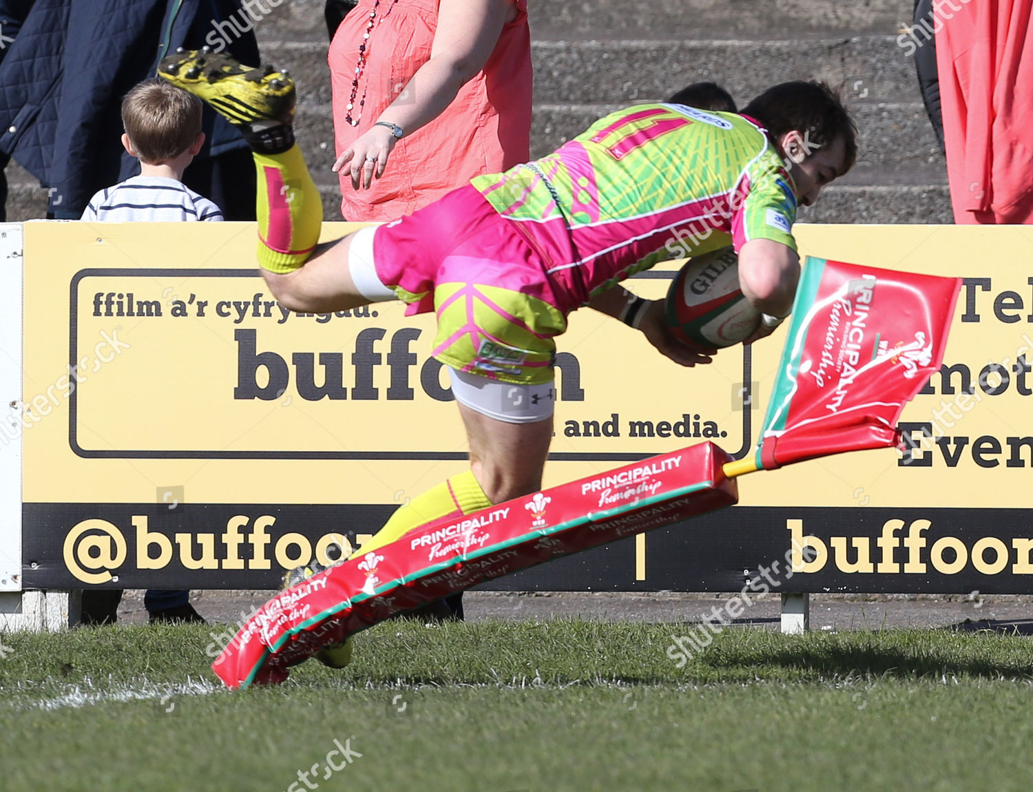 Dale Stuckey Pontypridd Forced Into Touch Editorial Stock Photo - Stock ...