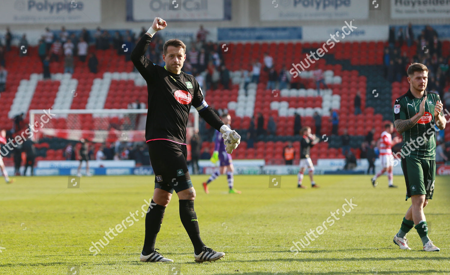 Plymouths Goalkeeper Luke Mccormick Salutes Plymouths Editorial Stock ...