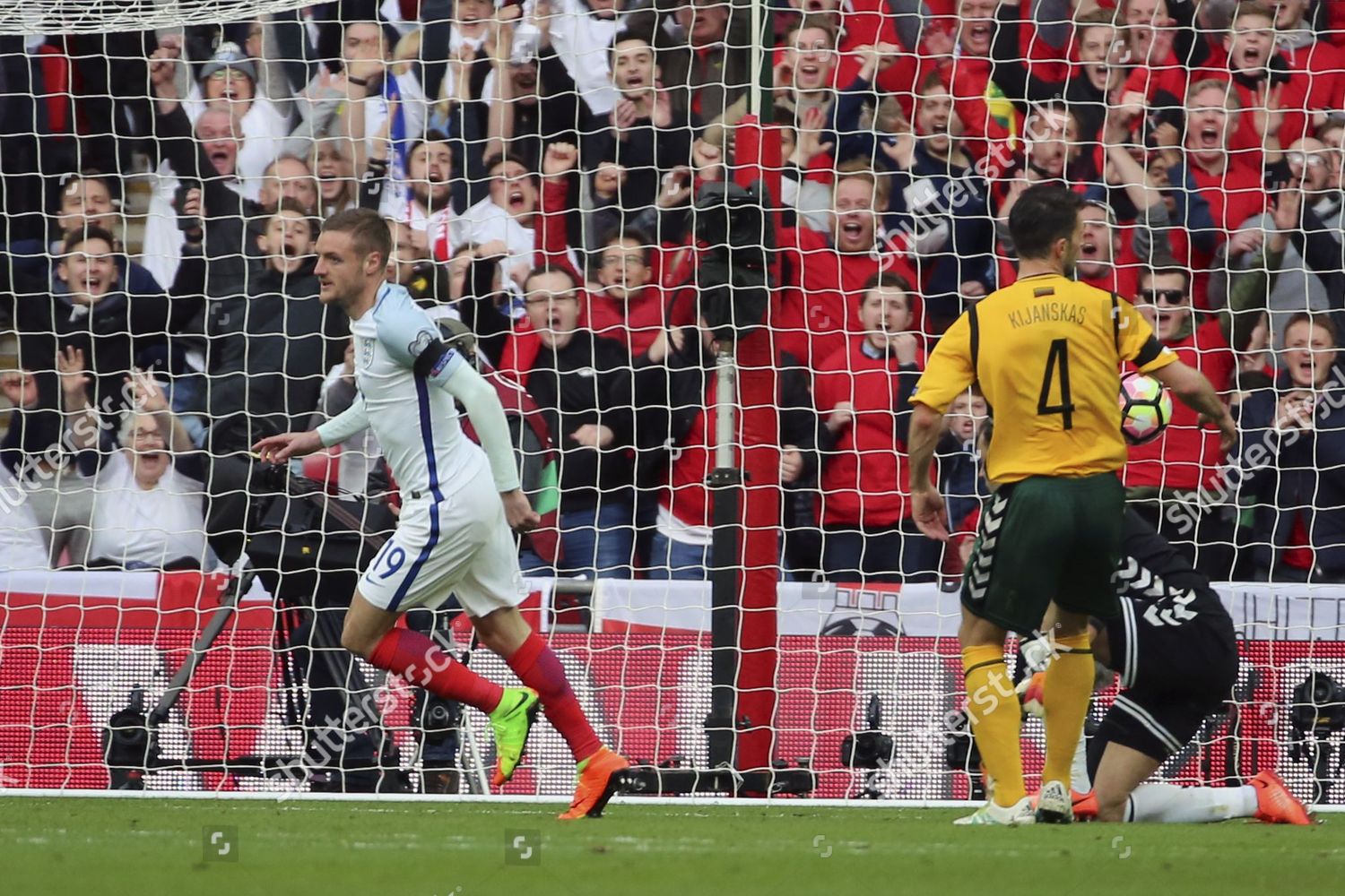 Jamie Vardy England Celebrating After Scoring Editorial Stock Photo ...