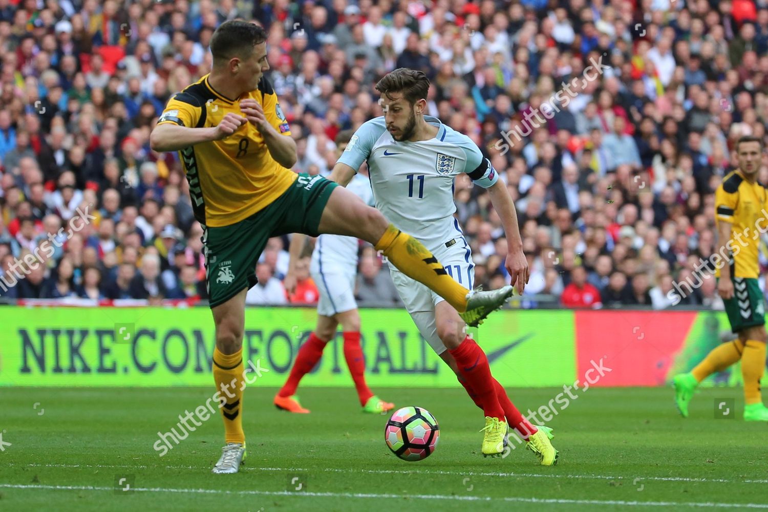 Adam Lallana England Dribbling Into Box Editorial Stock Photo - Stock ...