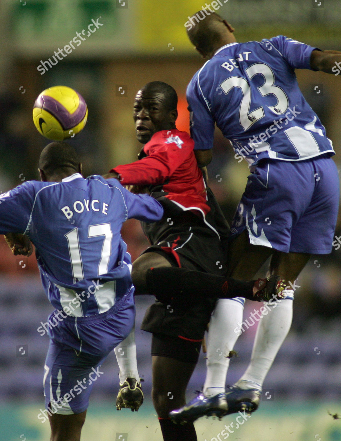 Christopher Samba Blackburn Rovers Aerial Battle Editorial Stock Photo ...