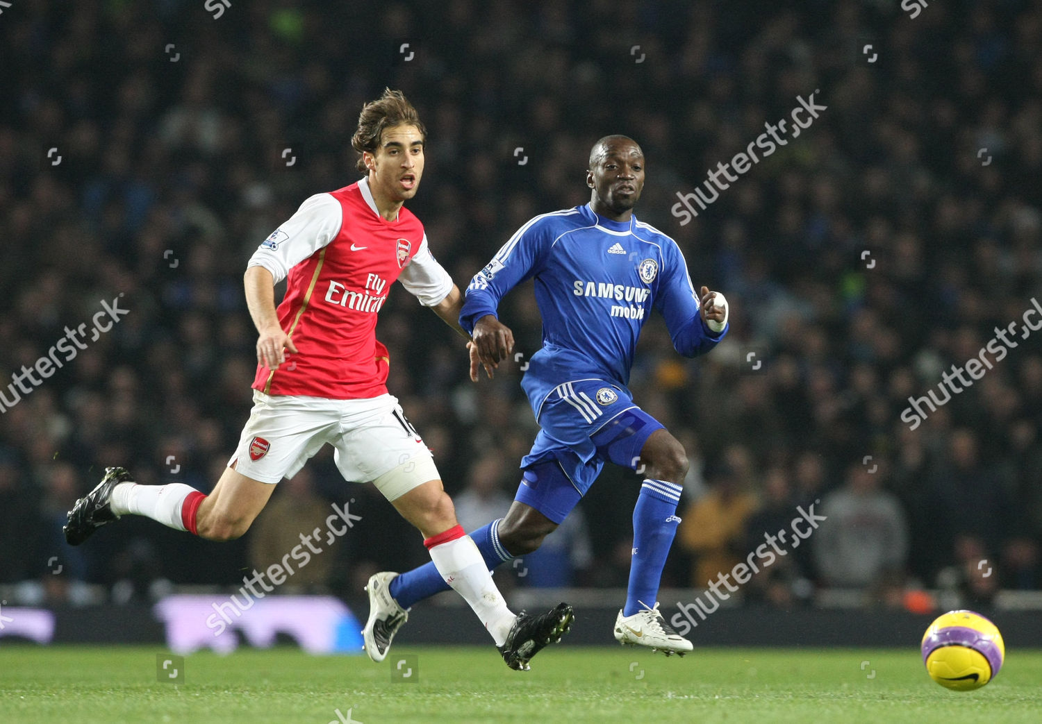 Claude Makelele Chelsea Right Mathieu Flamini Editorial Stock Photo ...