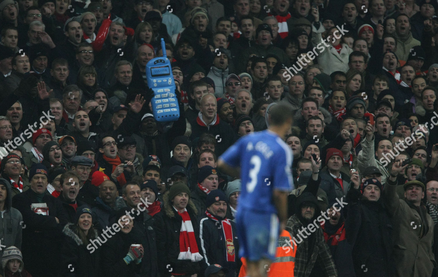Arsenal Fans Wave Their Mobiles Including Editorial Stock Photo - Stock ...