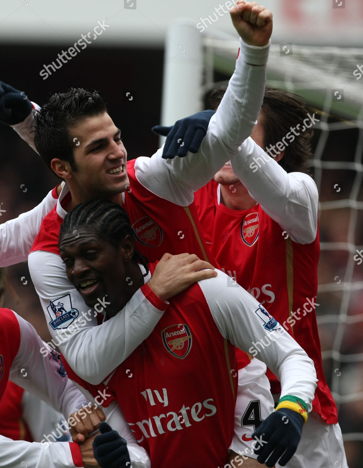 Emmanuel Adebayor Arsenal Celebrates Scoring Opening Editorial Stock ...