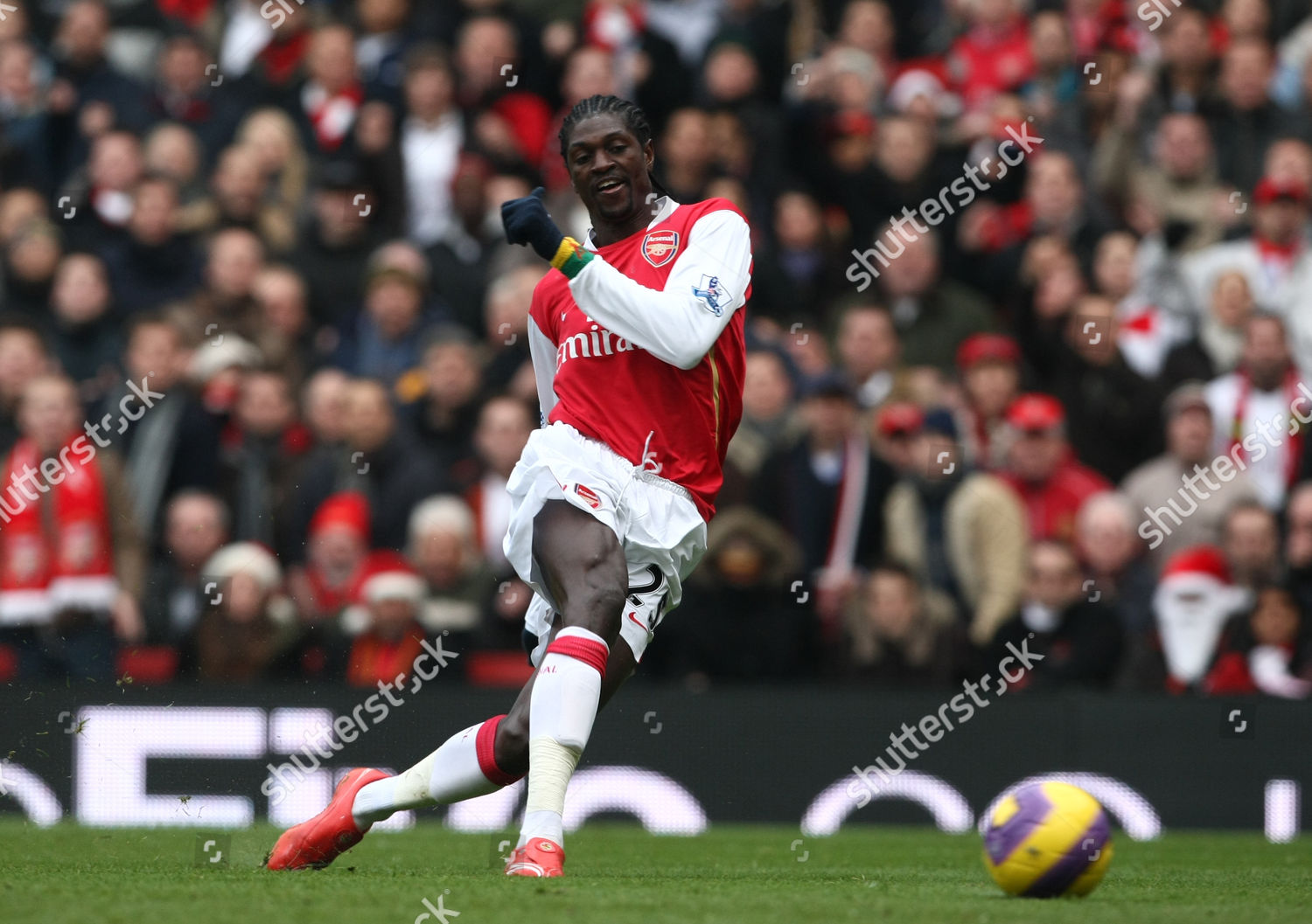 Emmanuel Adebayor Arsenal Scores Opening Goal Editorial Stock Photo ...
