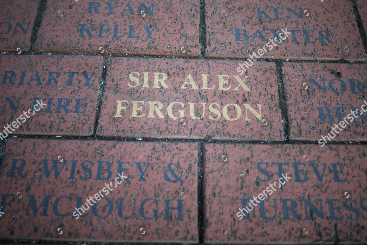 Alex Ferguson Brick On Paving Bricks Editorial Stock Photo - Stock ...