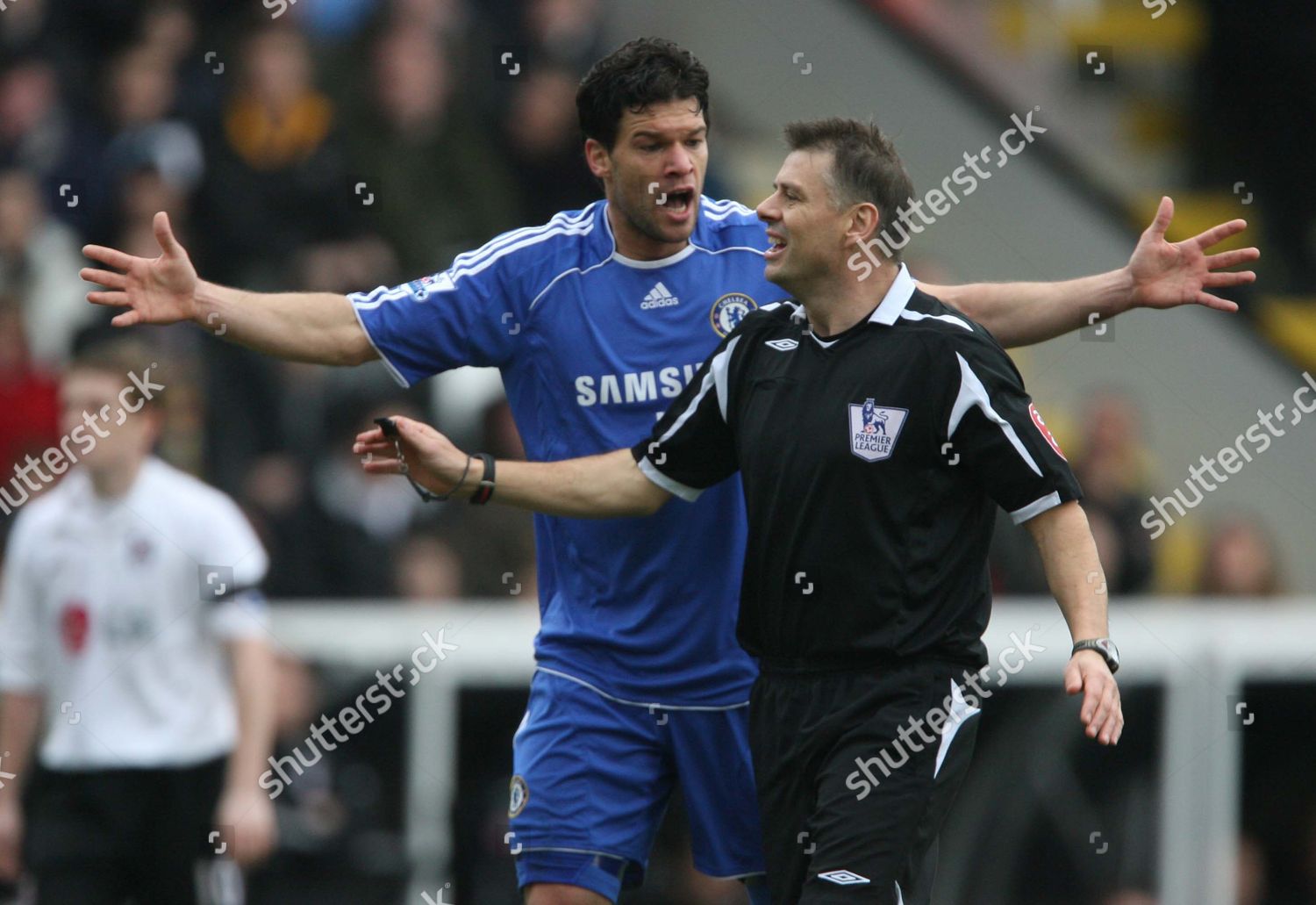 Michael Ballack Chelsea Appeals Referee Mark Editorial Stock Photo ...