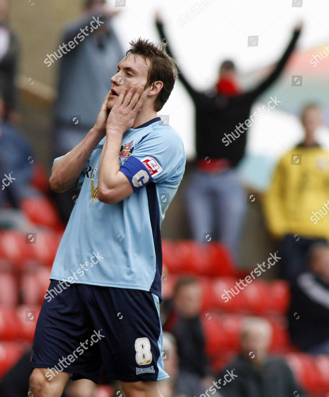 Sunderland Captain Dean Whitehead Reacts His Editorial Stock Photo ...