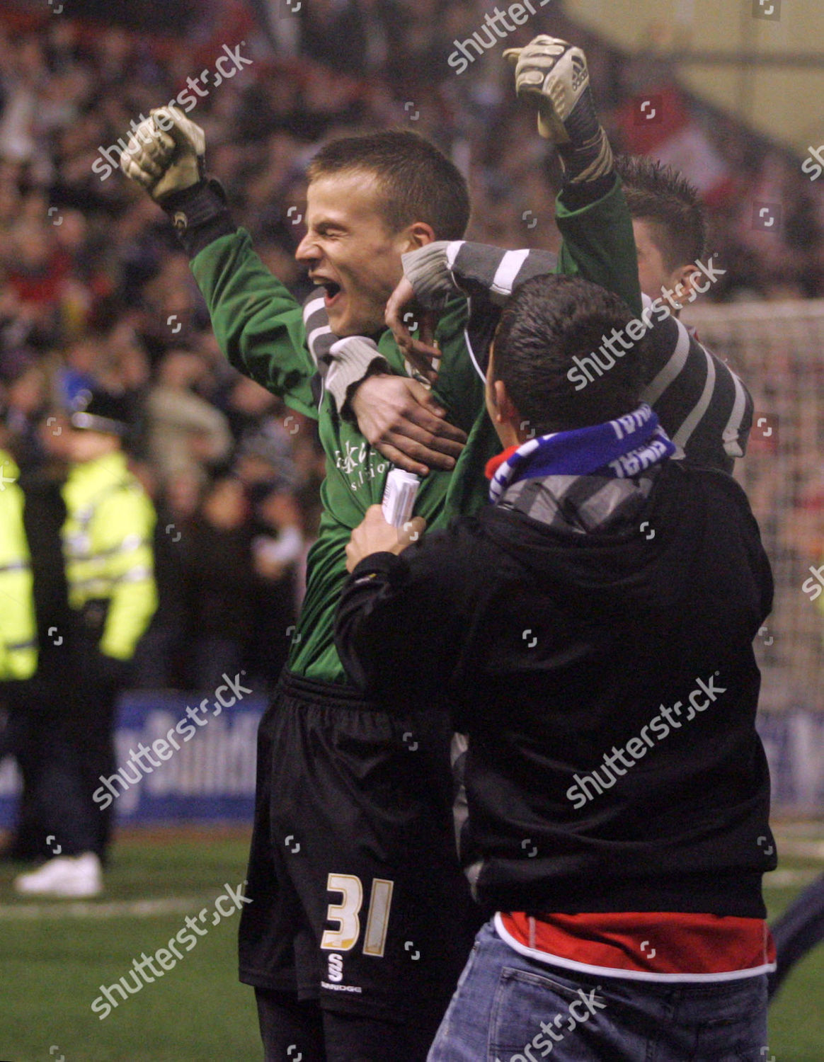 Goalkeeper Luke Steele Barnsley Celebrates Fans Editorial Stock Photo ...