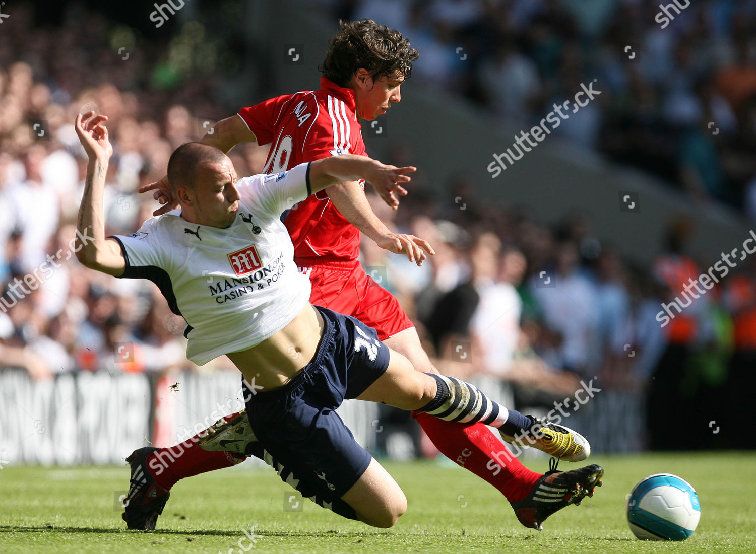 Emiliano Insua Liverpool Holds Off Challenge Editorial Stock Photo ...