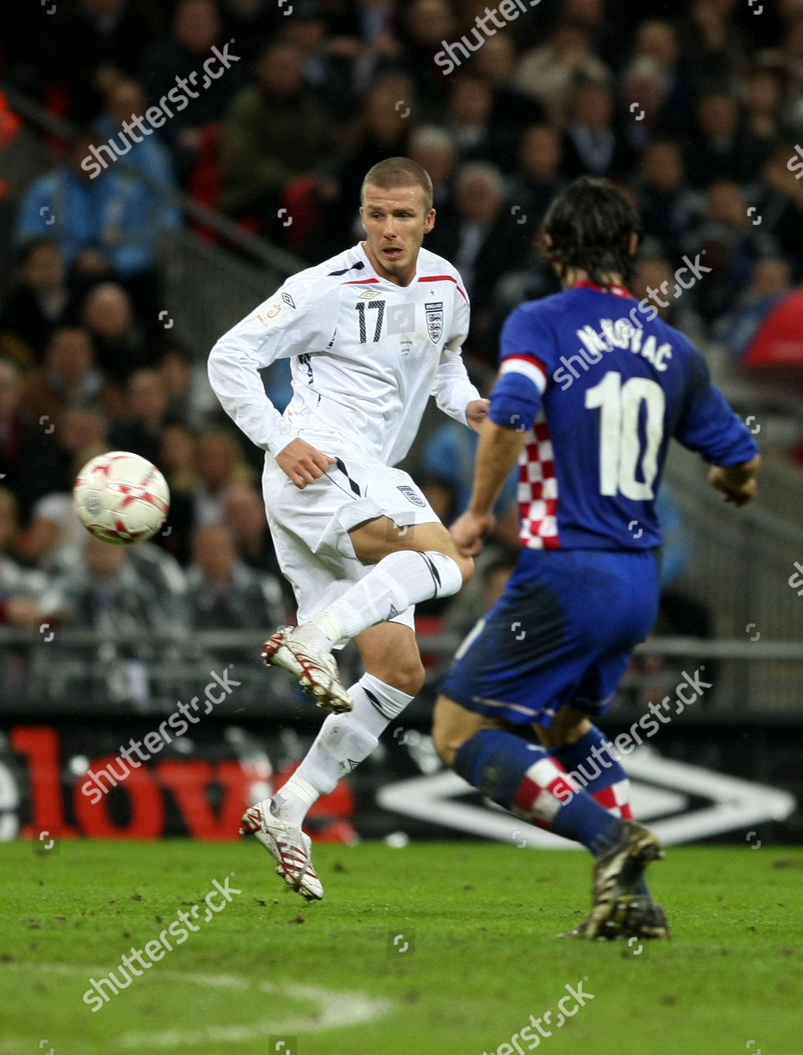 David Beckham England Controls Ball Front Editorial Stock Photo - Stock ...