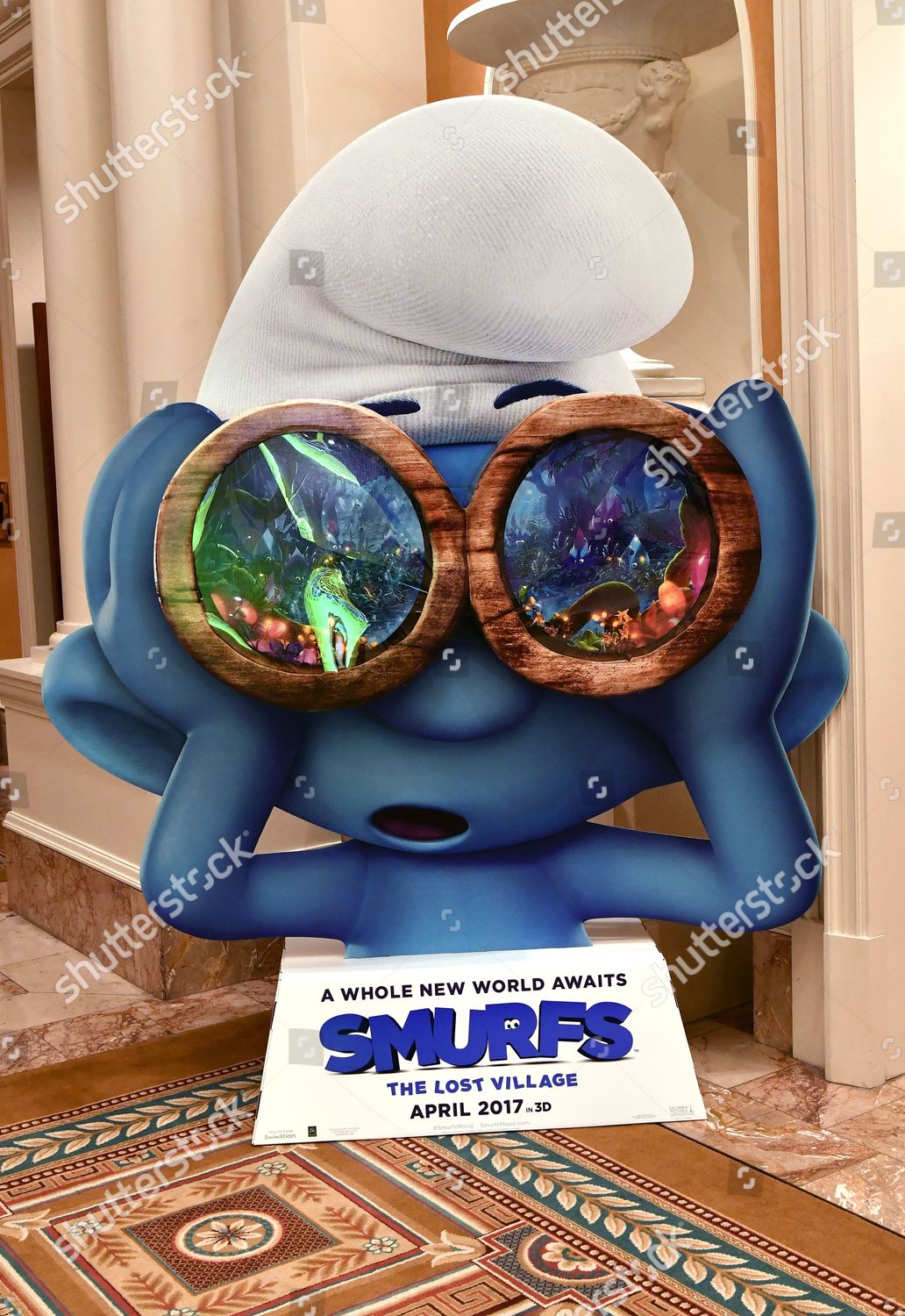 Smurfs Lost Village Movie Poster Atmosphere Editorial Stock Photo ...