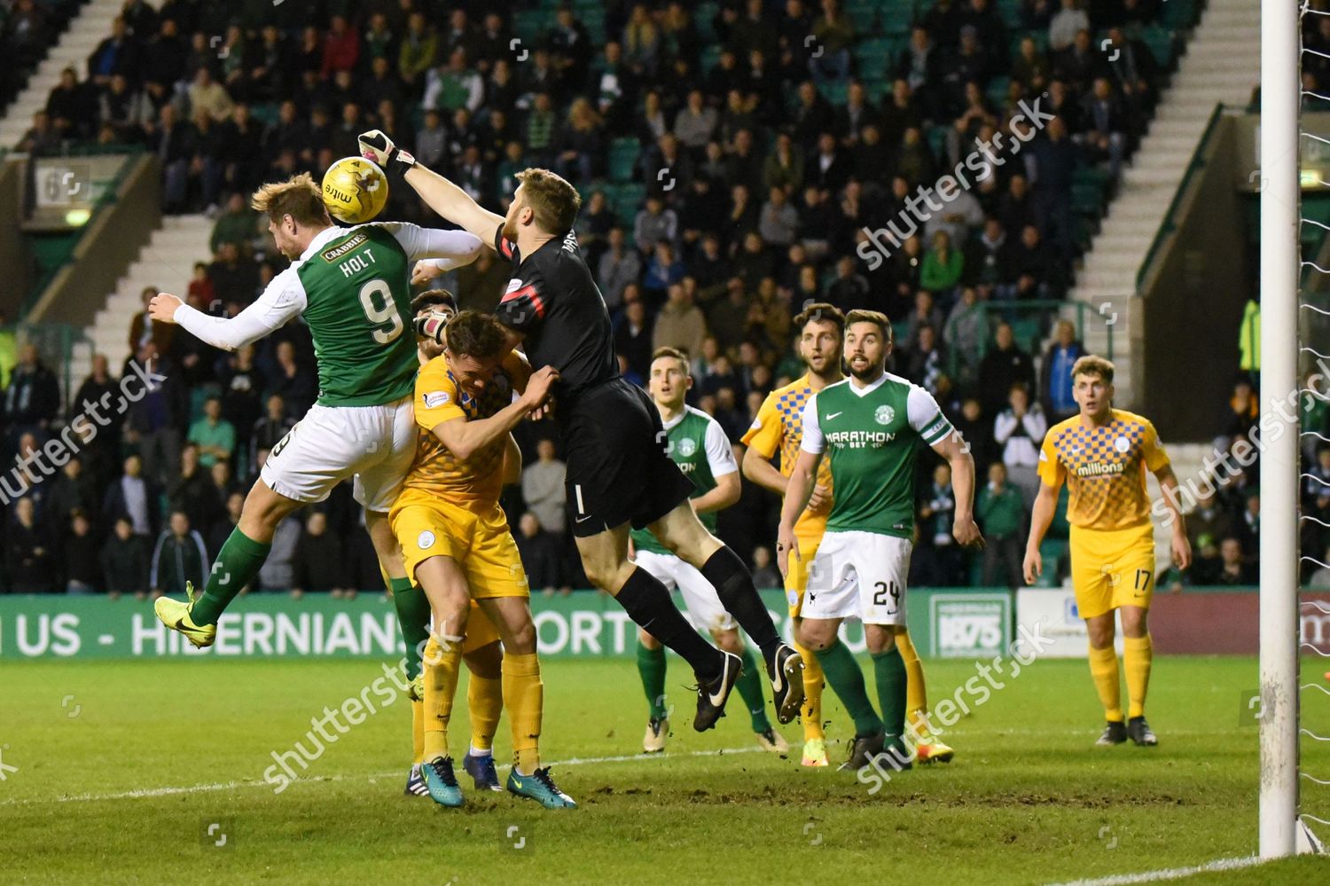 Keeper Derek Gaston Clears Cross During Editorial Stock Photo - Stock ...