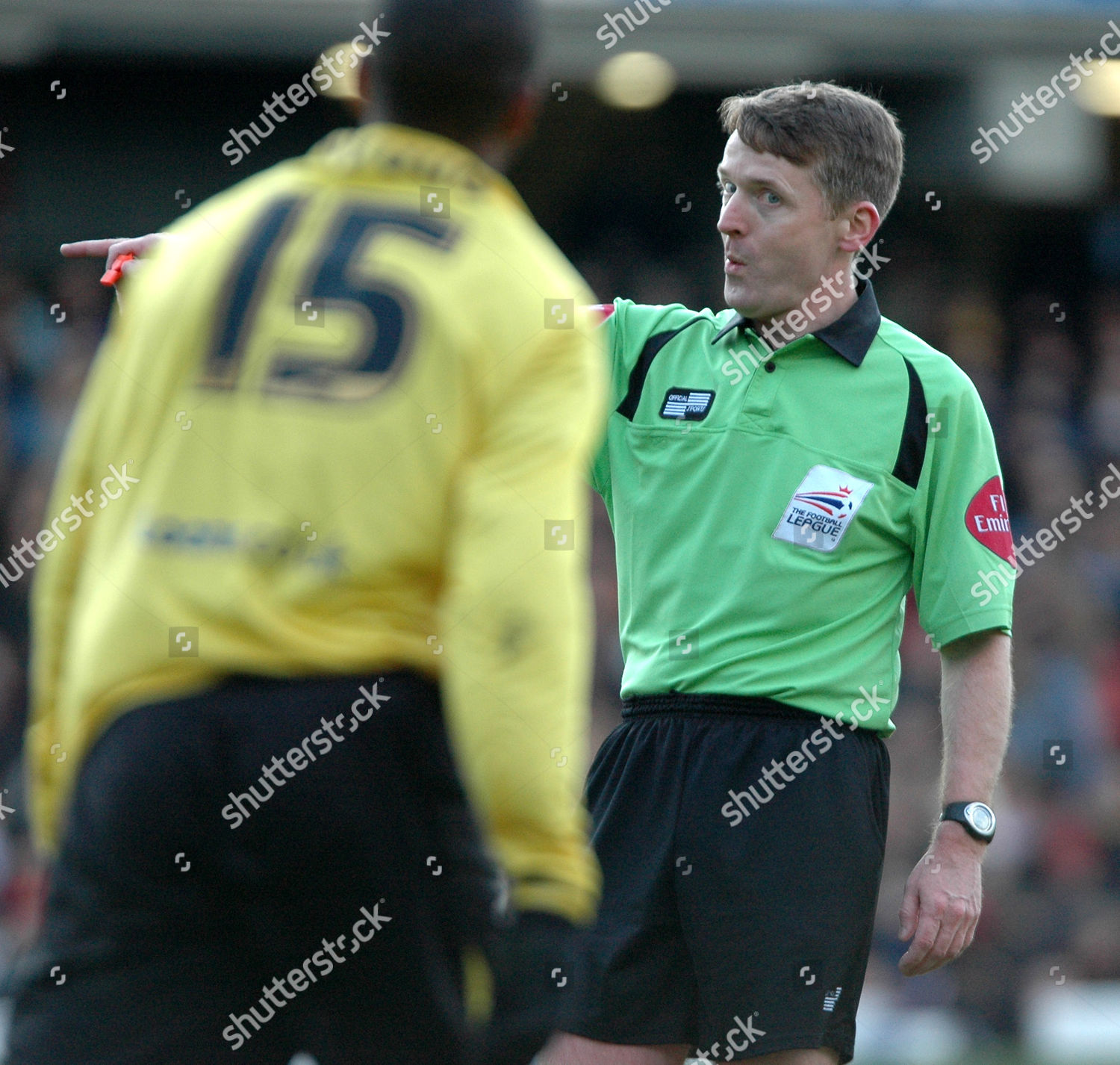 Referee Tony Leake Makes Point Ashley Editorial Stock Photo - Stock ...