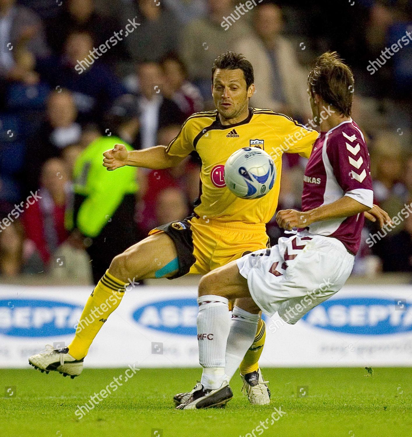 Vasilis Lakis Takes On Neil Mccann Editorial Stock Photo - Stock Image ...
