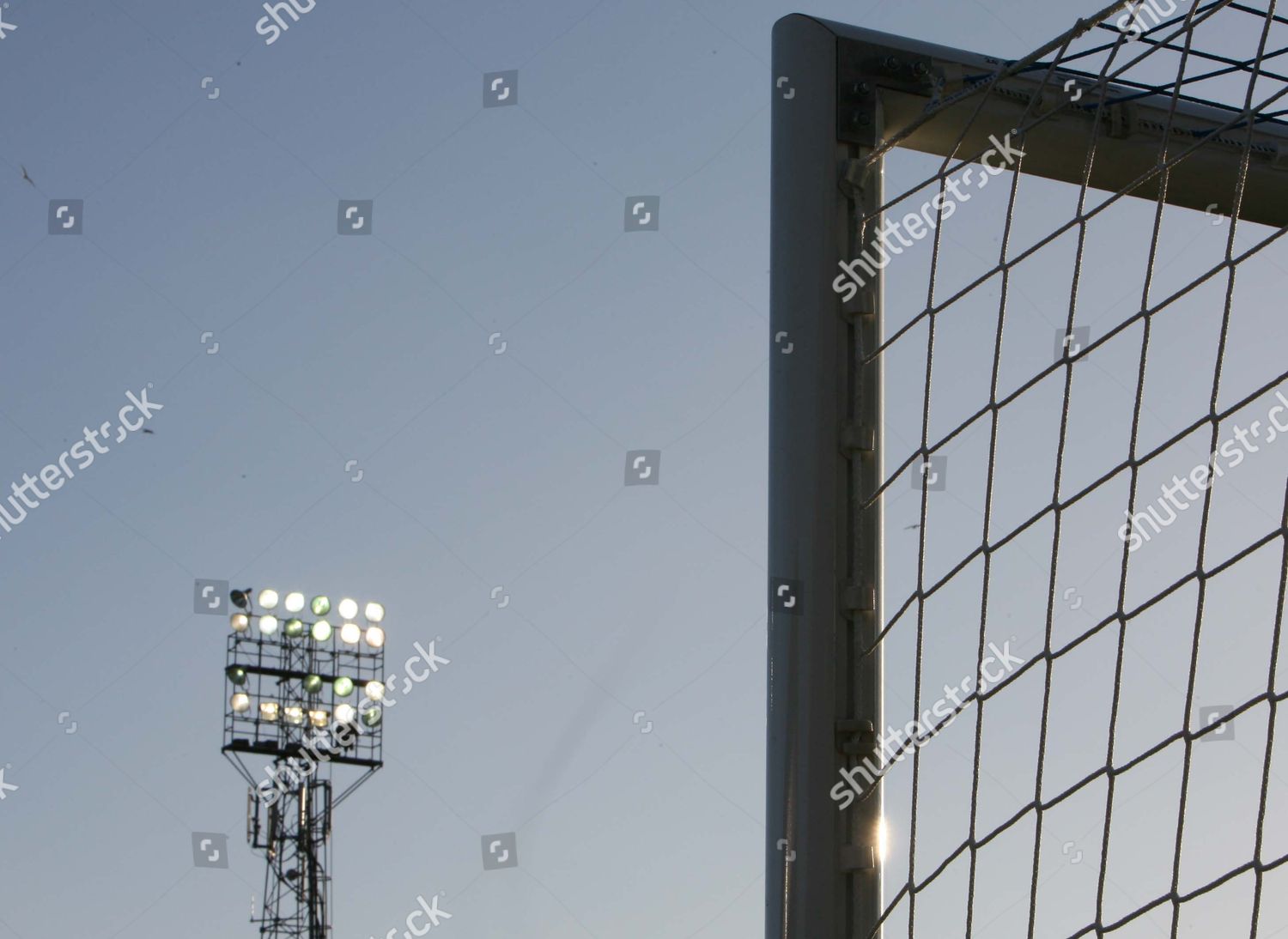 Corner Goalpost Crossbar Goal Netting Floodlight Editorial Stock Photo ...