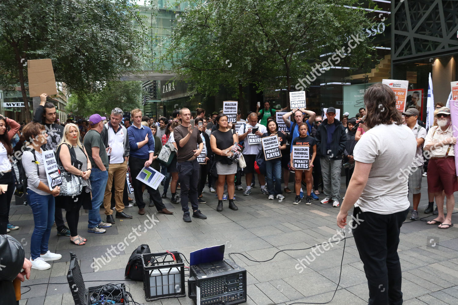 Protesters Rally Pitt Street Mall Protest Editorial Stock Photo - Stock ...