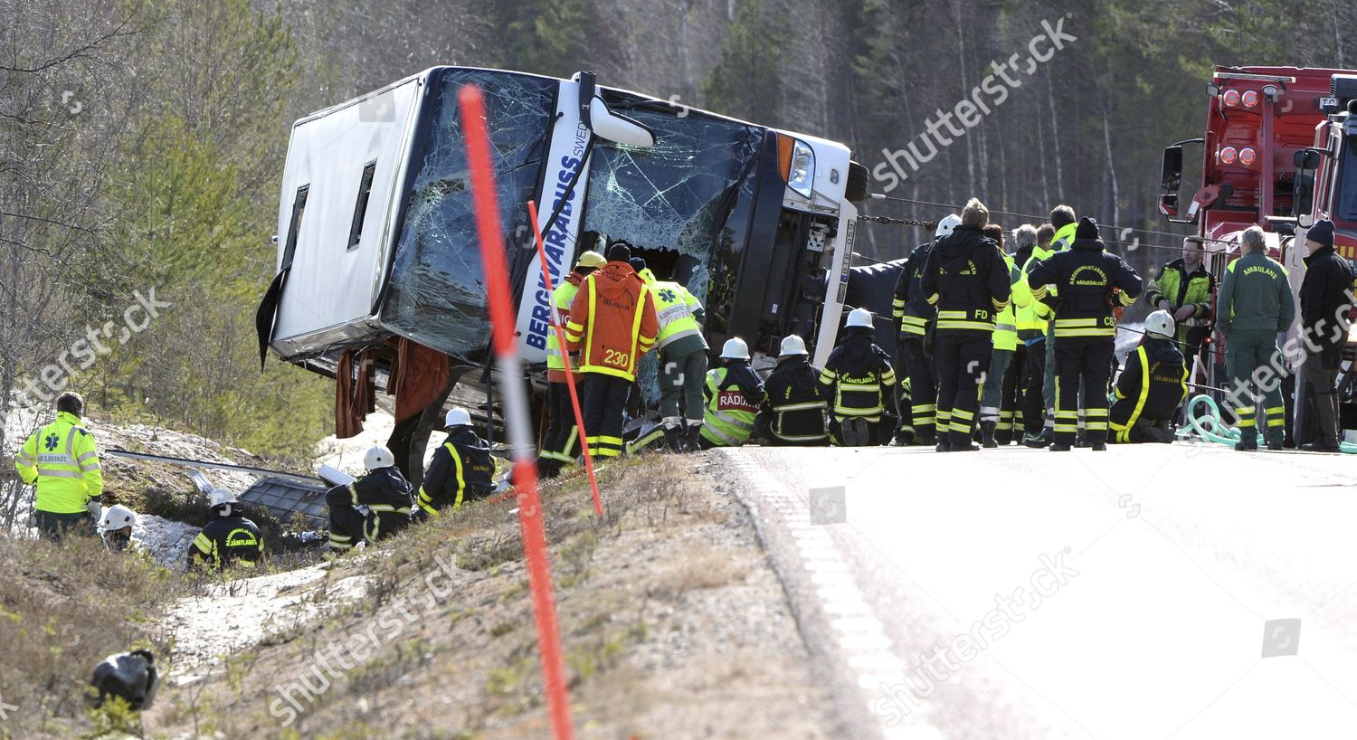 Emergency Services Rescue Helpers Gather Site Editorial Stock Photo ...