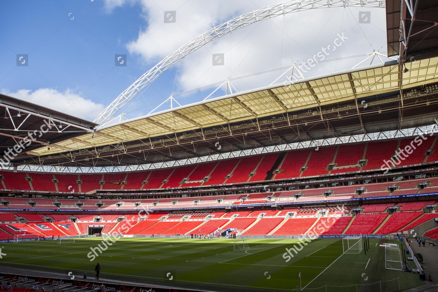 Wembley Stadium Prepares Todays Checkatrade Final Editorial Stock Photo ...