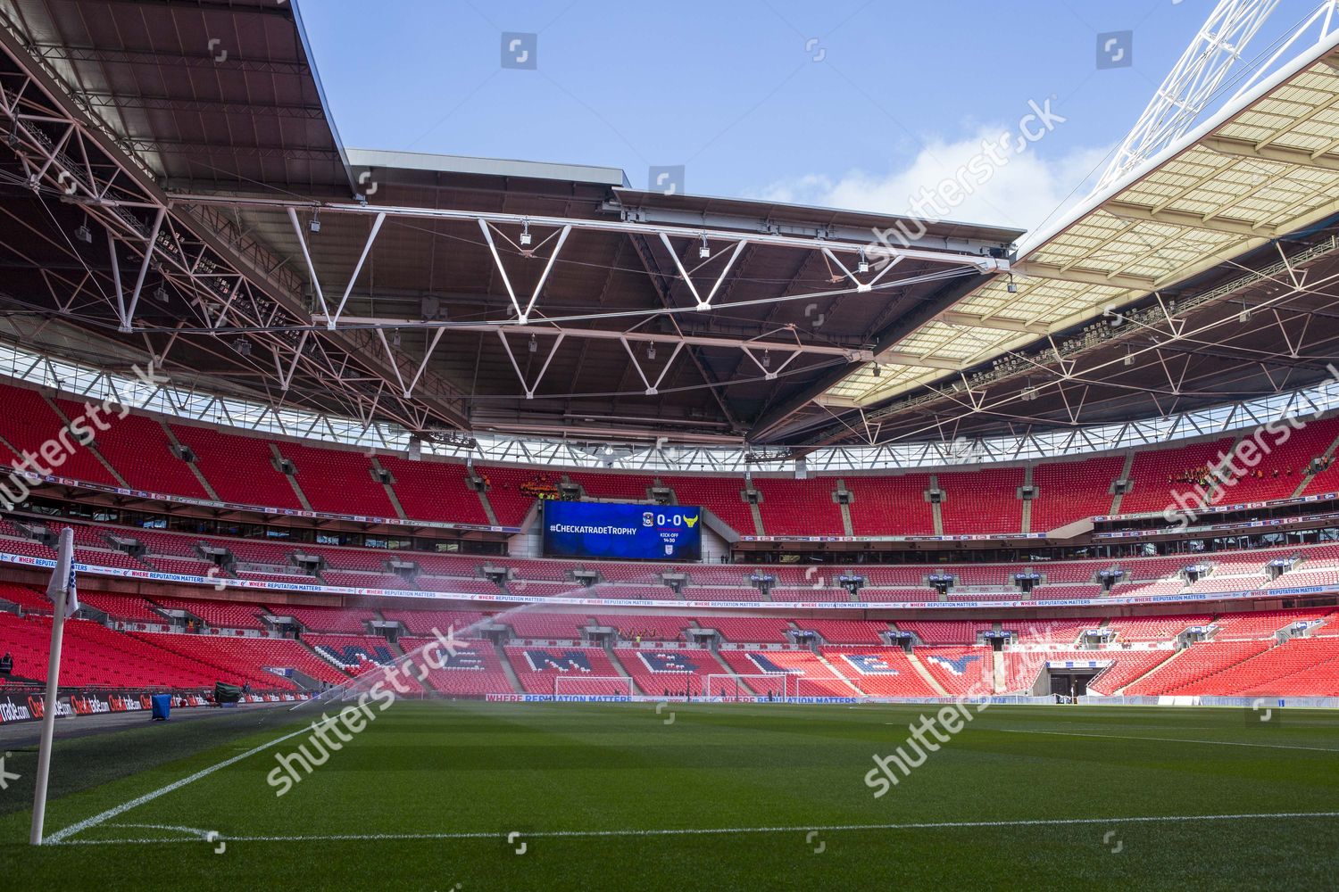 Wembley Stadium Prepares Todays Checkatrade Final Editorial Stock Photo ...