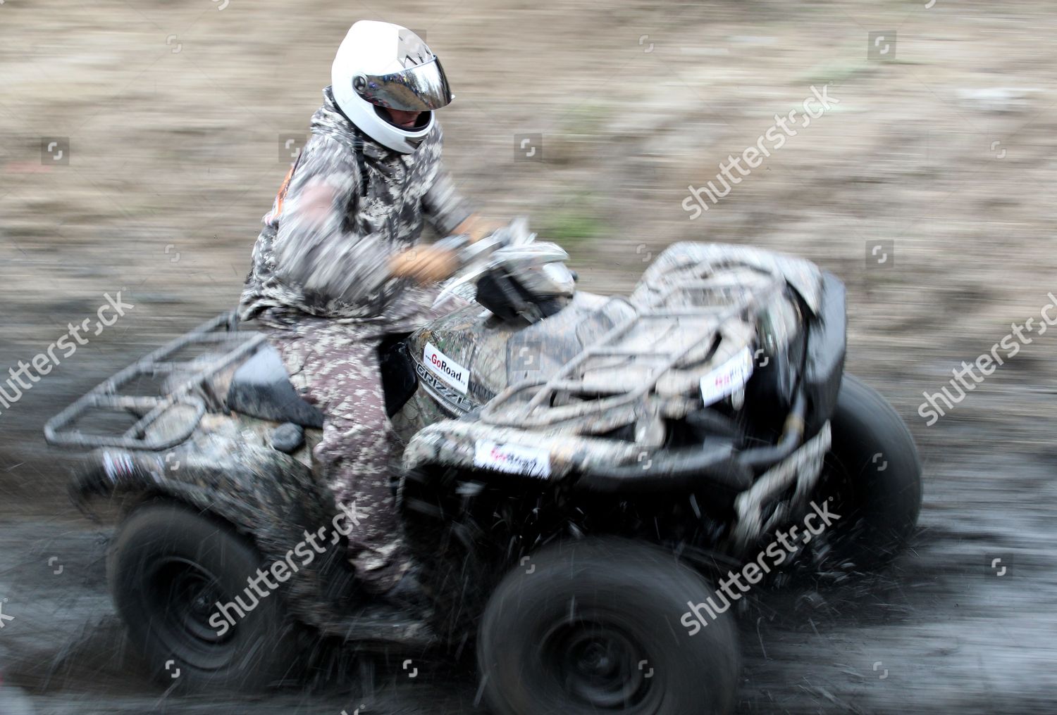 Allterrain Vehicle Atv Quad Driver Tries Editorial Stock Photo - Stock ...
