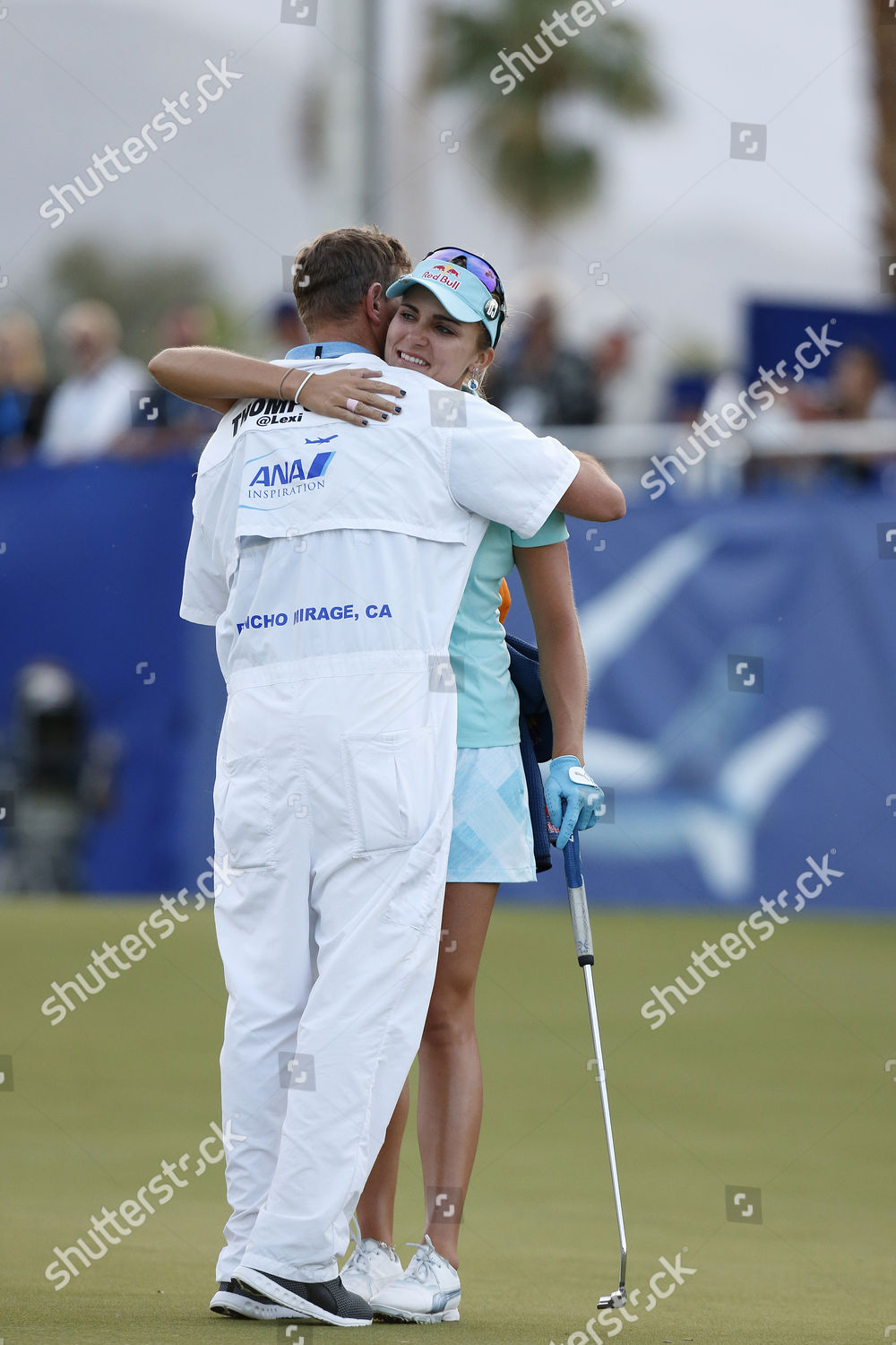 Lexi Thompson Hugs Her Caddie After Editorial Stock Photo - Stock Image ...