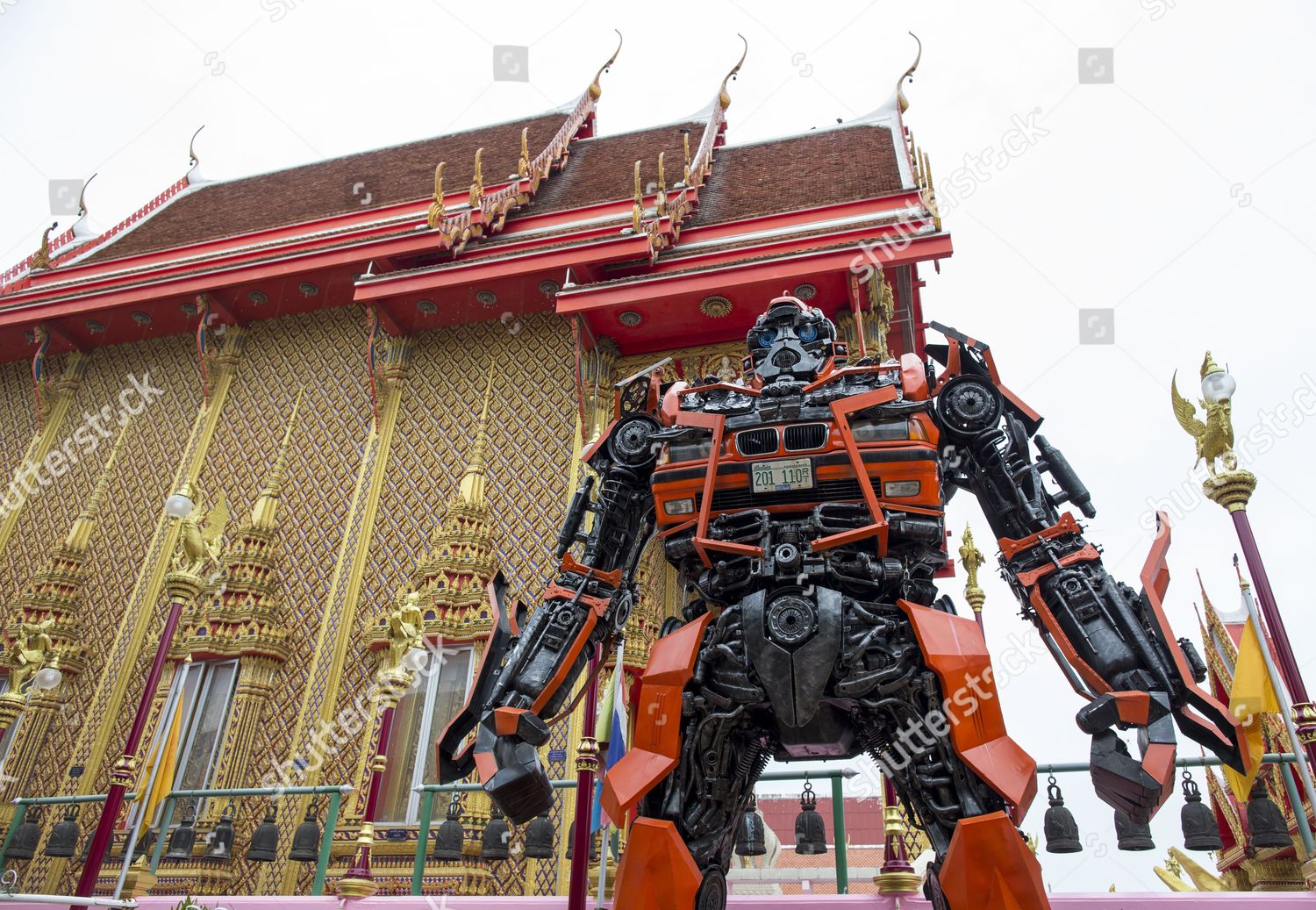 Large Statue Character Movie Transformers Stands Editorial Stock Photo ...