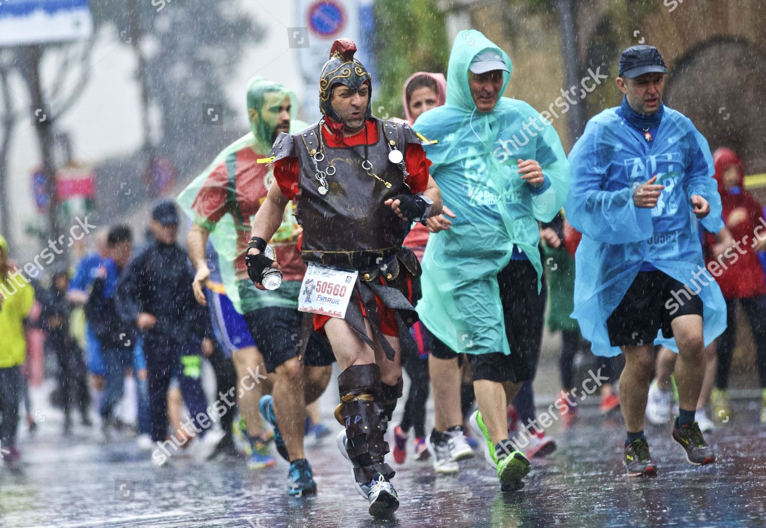 Runners Run Heavy Rain During 23rd Editorial Stock Photo - Stock Image ...