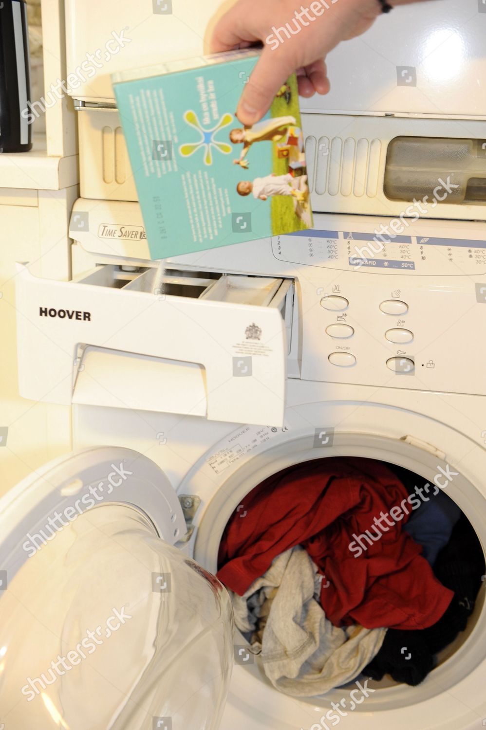 Filling Washing Machine Adding Detergent Editorial Stock Photo - Stock ...