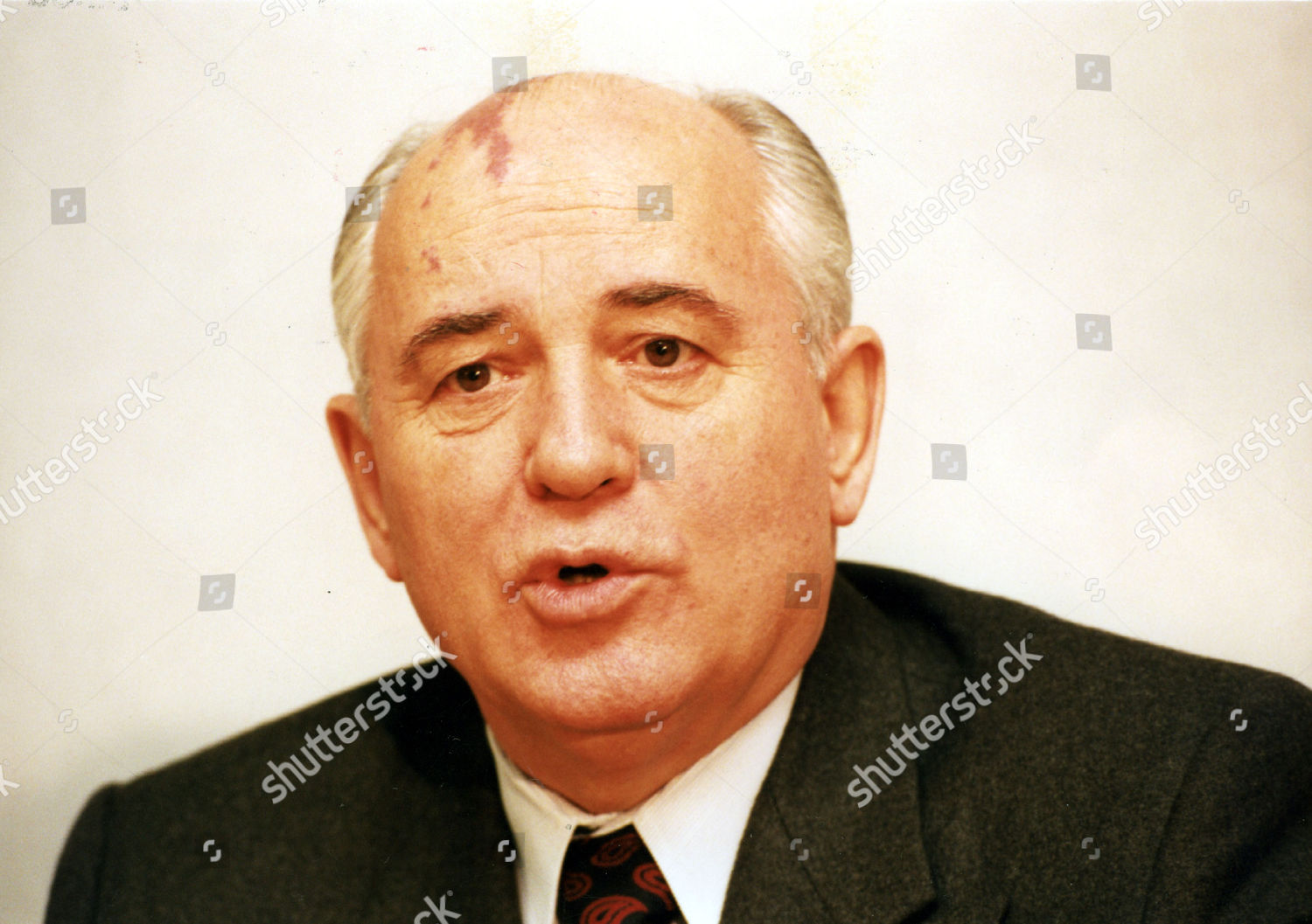 Mikhail Gorbachev Russian Politician Speaking Editorial Stock Photo ...
