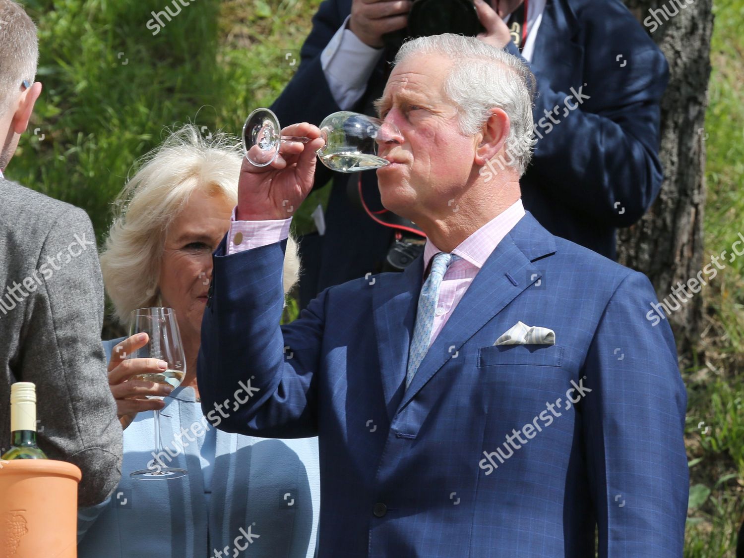 Prince Charles Drinks Glass Wine He Editorial Stock Photo - Stock Image ...