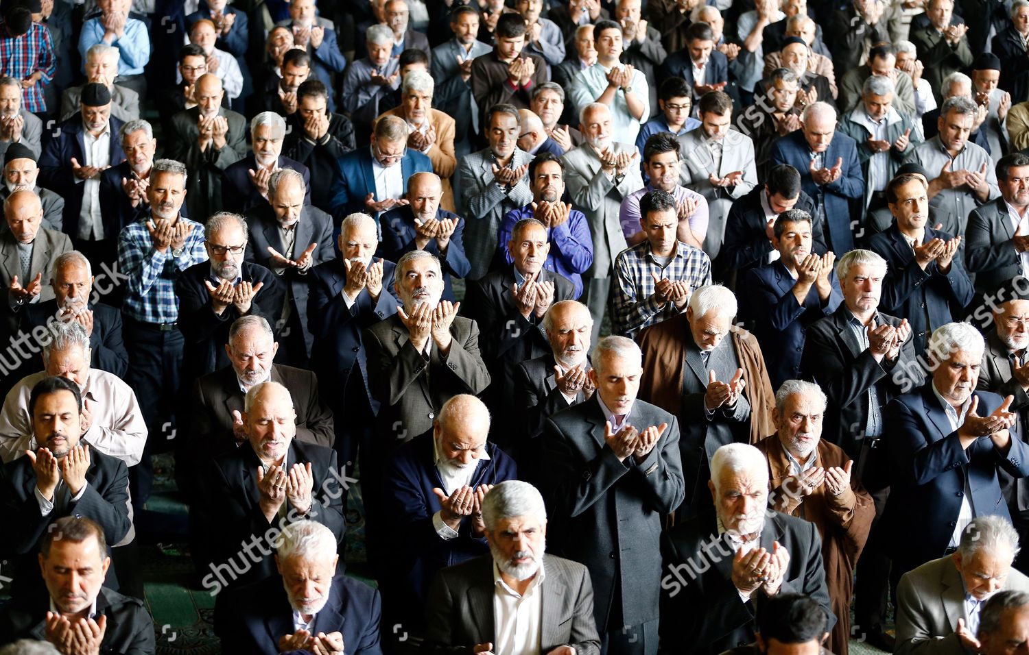 Iranians Pray During Friday Prayer Ceremony Editorial Stock Photo ...