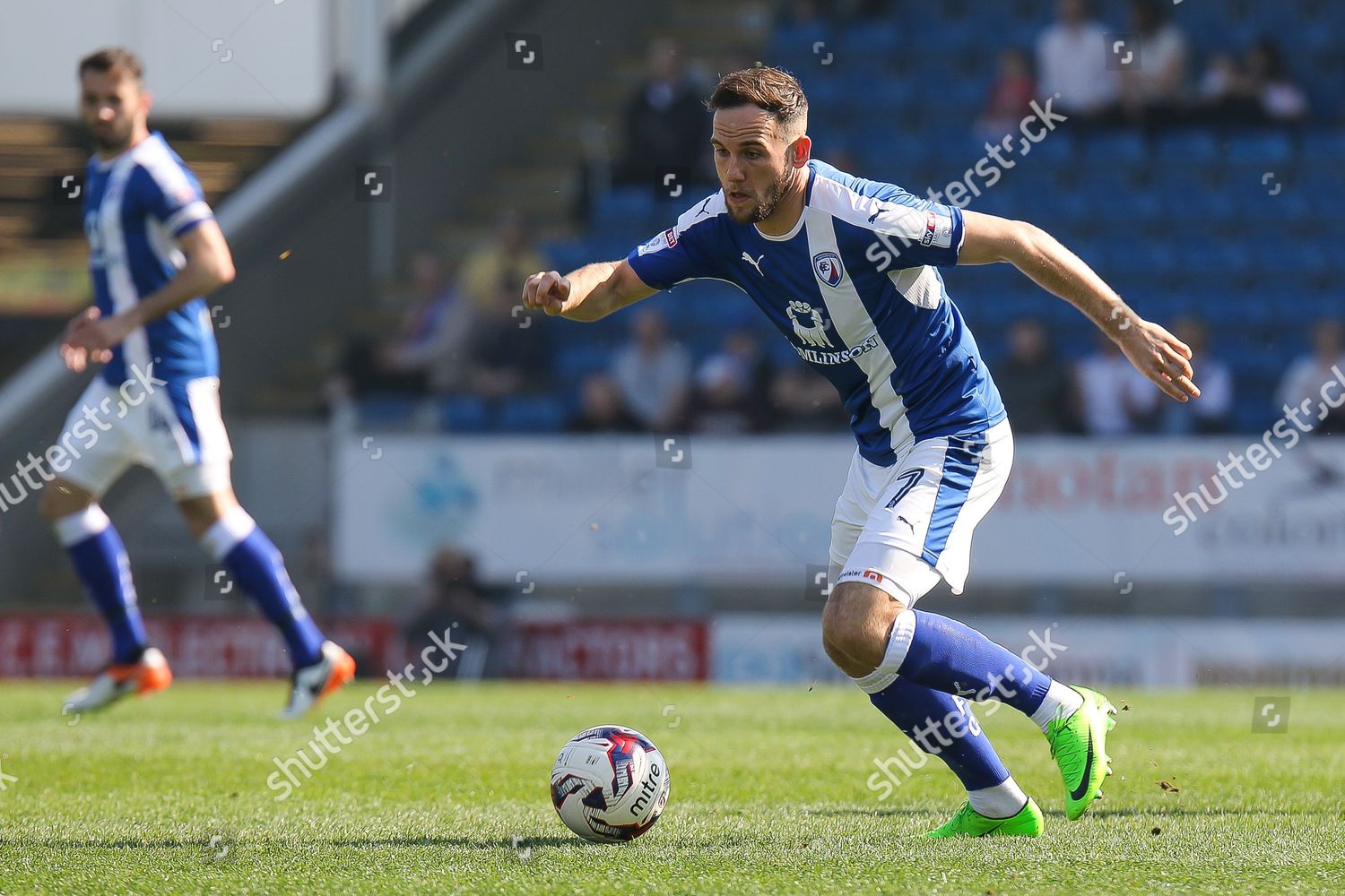 Chesterfield Midfielder Dan Gardner On Ball Editorial Stock Photo ...