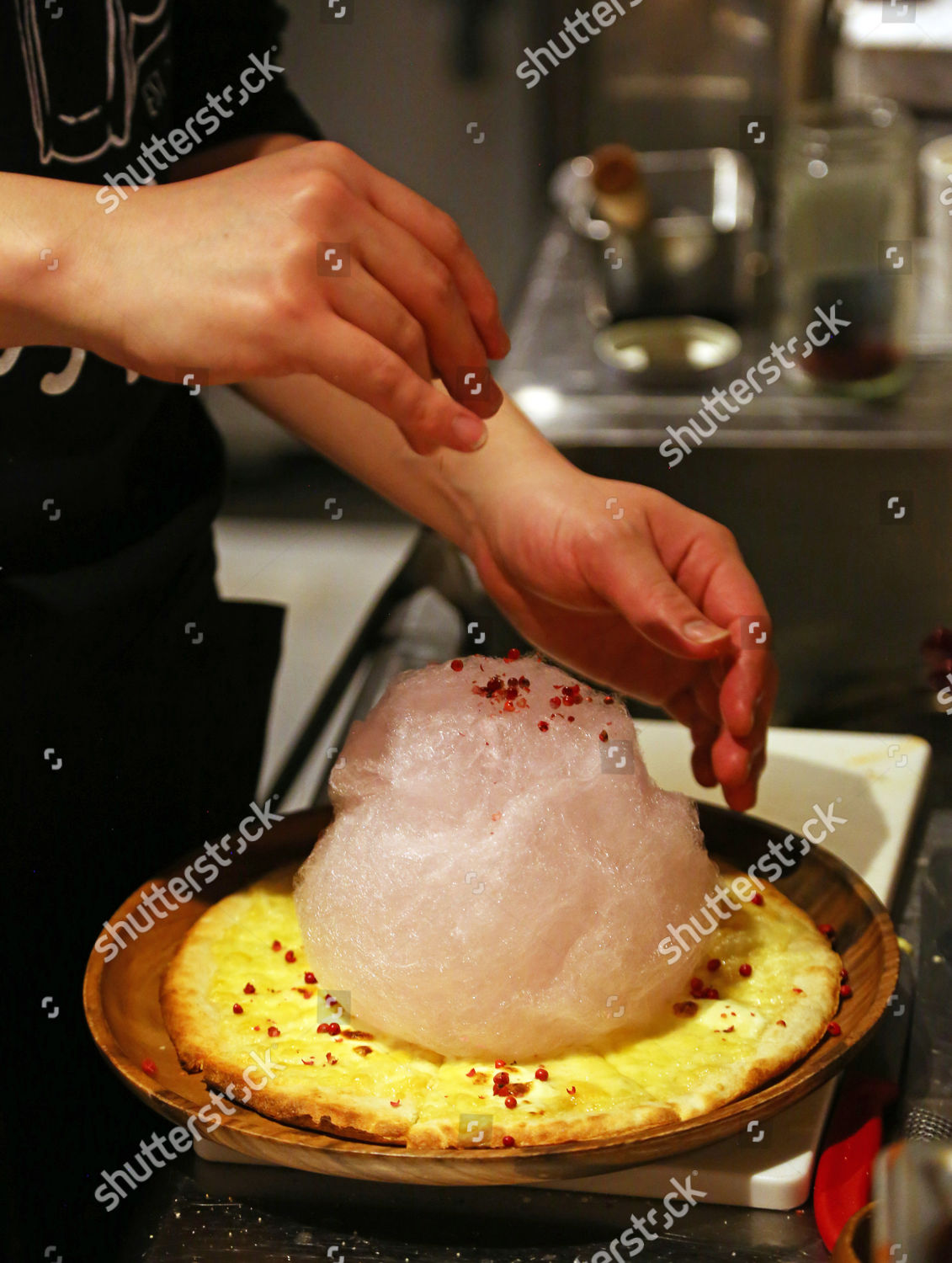 Cherry Blossom Flavour Cotton Candy Pizza Editorial Stock Photo - Stock ...