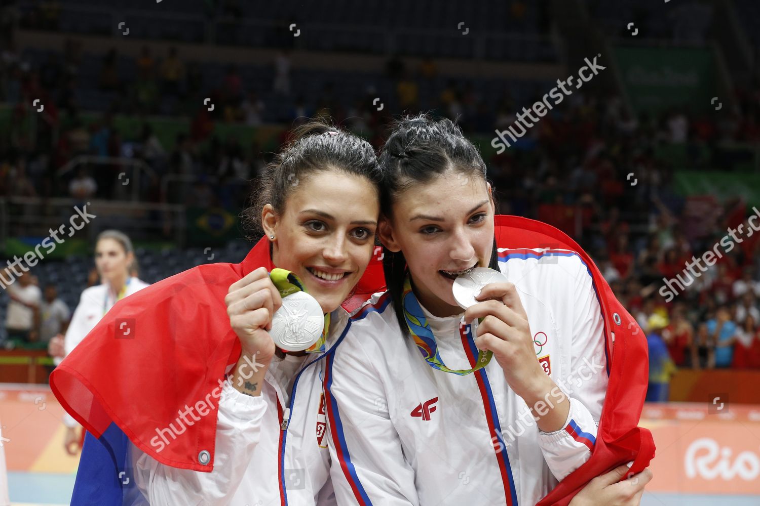 Silver Medalists Stefana Veljkovic L Tijana Editorial Stock Photo ...