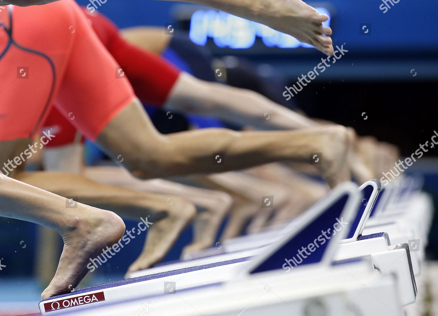 Swimmers Dive Off Blocks Mens 1500m Editorial Stock Photo - Stock Image ...
