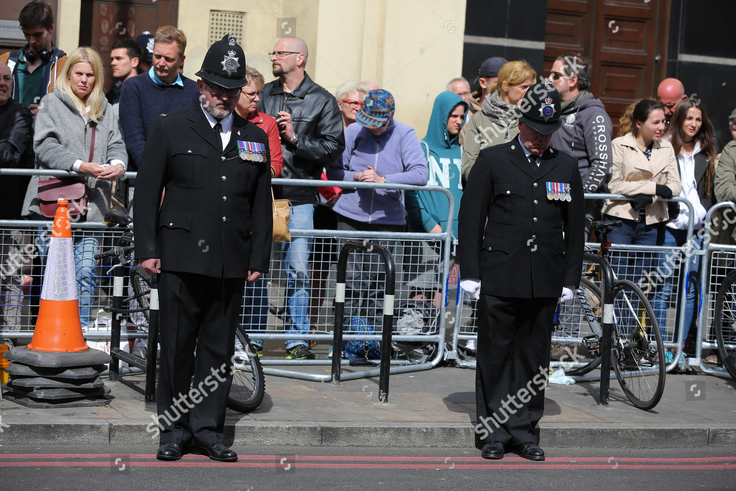 Police Officers Line Along Route Editorial Stock Photo - Stock Image ...
