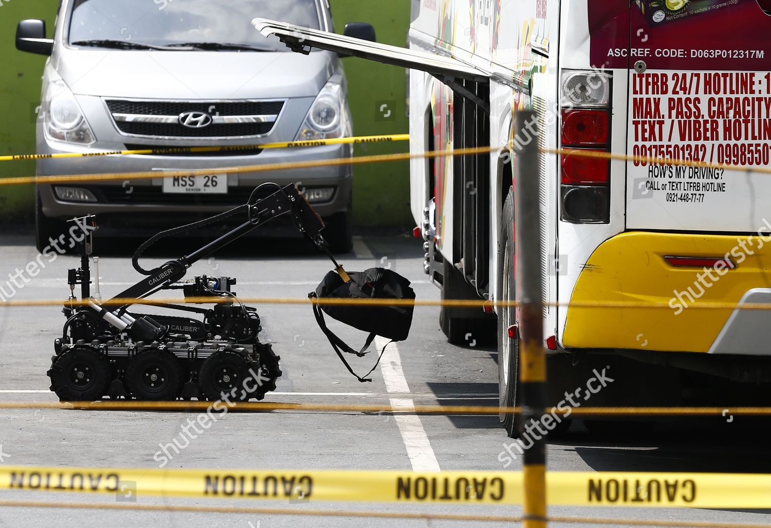 Remotecontrolled Robot Simulates Extracting Dummy Suspicious Editorial ...