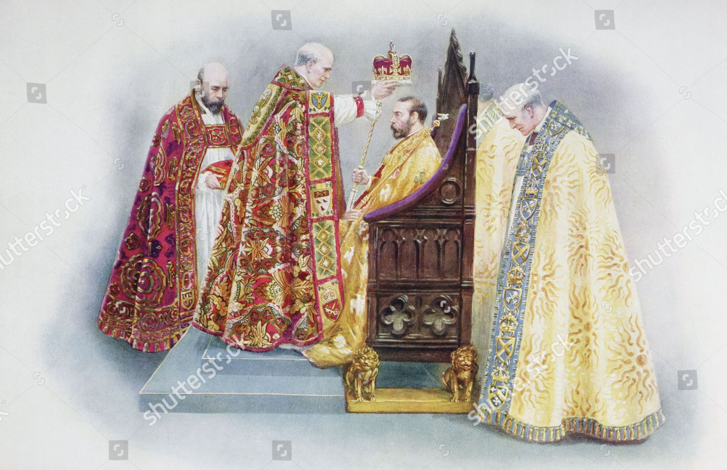 Crowning King By Archbishop Canterbury Attended Editorial Stock Photo ...