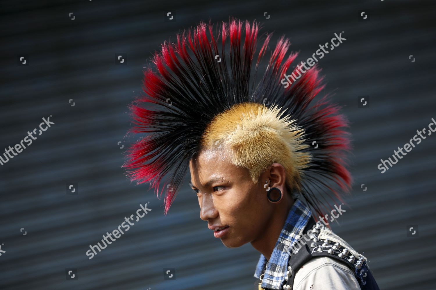 Myanmar Punk Wearing Mohawk Hairstyle Takes Editorial Stock Photo ...