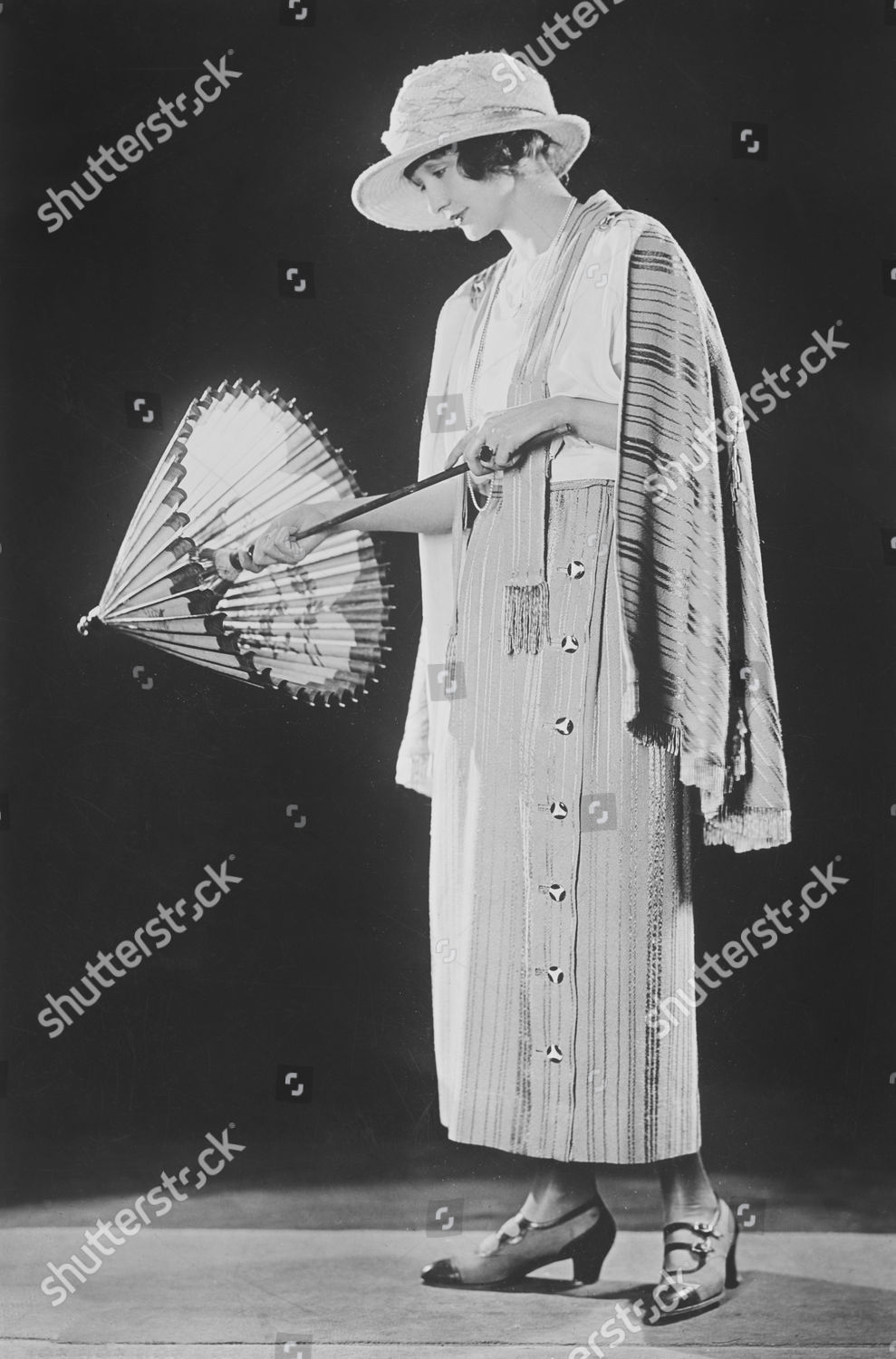 Actress Hedda Hopper Fashion Portrait Parasol Editorial Stock Photo ...