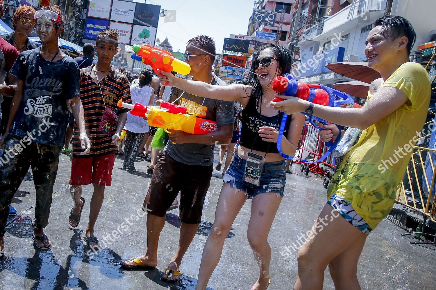 People Play Water Guns During Annual Editorial Stock Photo - Stock ...