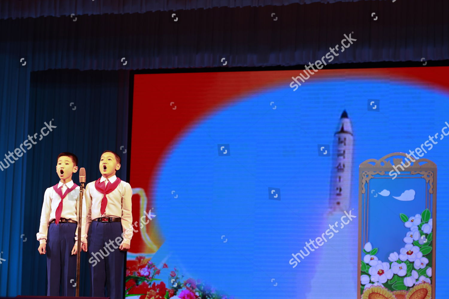 Screen Showing Rocket Being Fired North Editorial Stock Photo - Stock ...