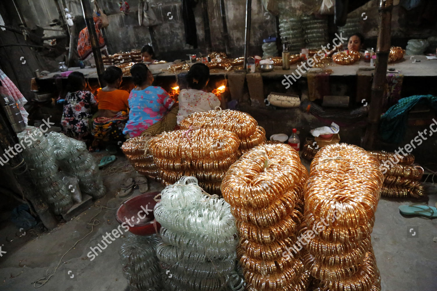 Group Women Work Bangle Factory Without Editorial Stock Photo - Stock ...