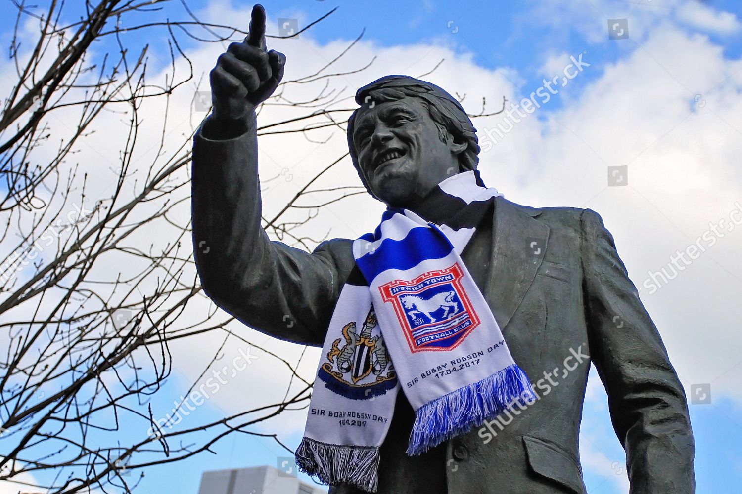 Bobby Robson Statue Dual Ipswich Newcastle Editorial Stock Photo ...
