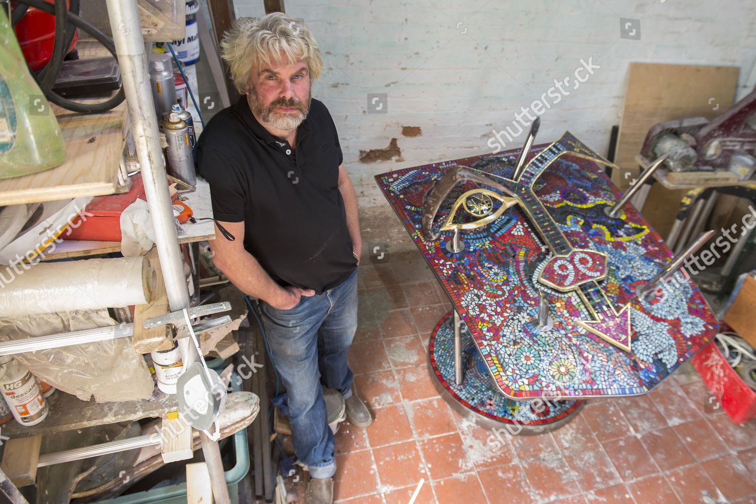 Guy Portelli His Studio His Sculpture Editorial Stock Photo - Stock ...