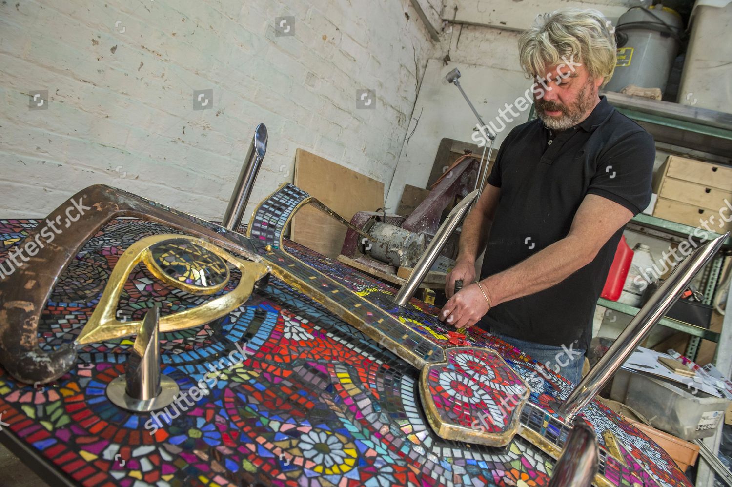 Guy Portelli His Studio His Sculpture Editorial Stock Photo - Stock ...